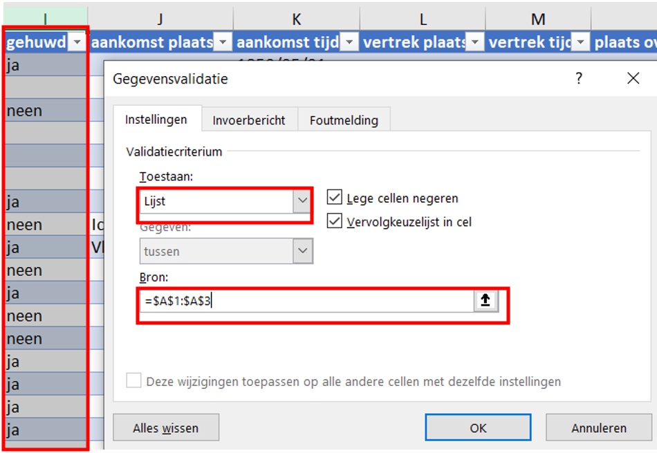 De ingrediënten van een goede Excel-lijst